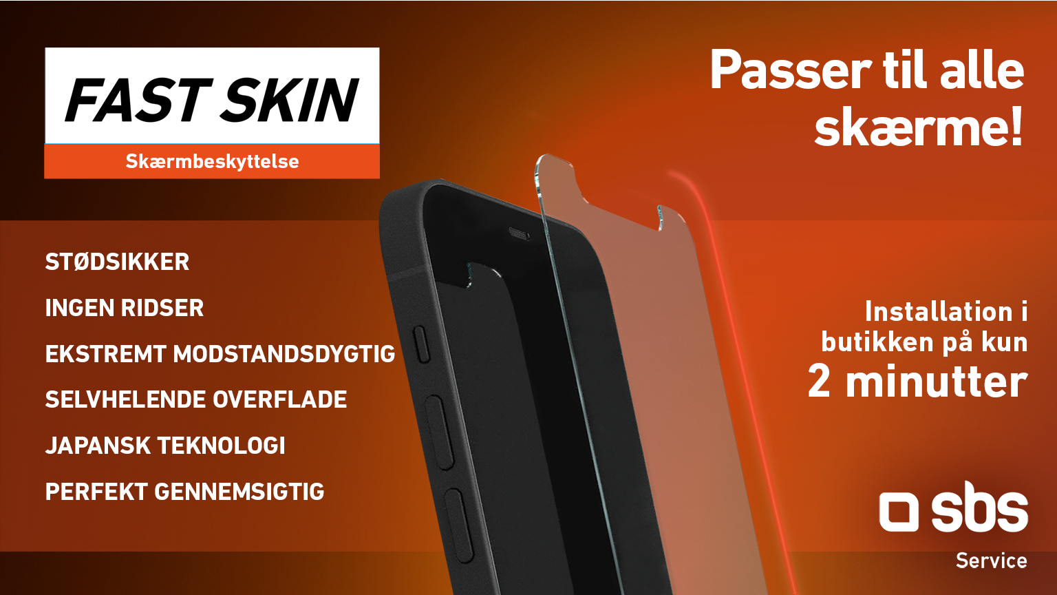 SBS Fast Skin skærmbeskyttelse - Power.dk